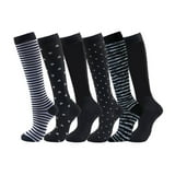 Hiking Socks Men 6 Pairs Compression Socks for Women - Long Tube Knee ...