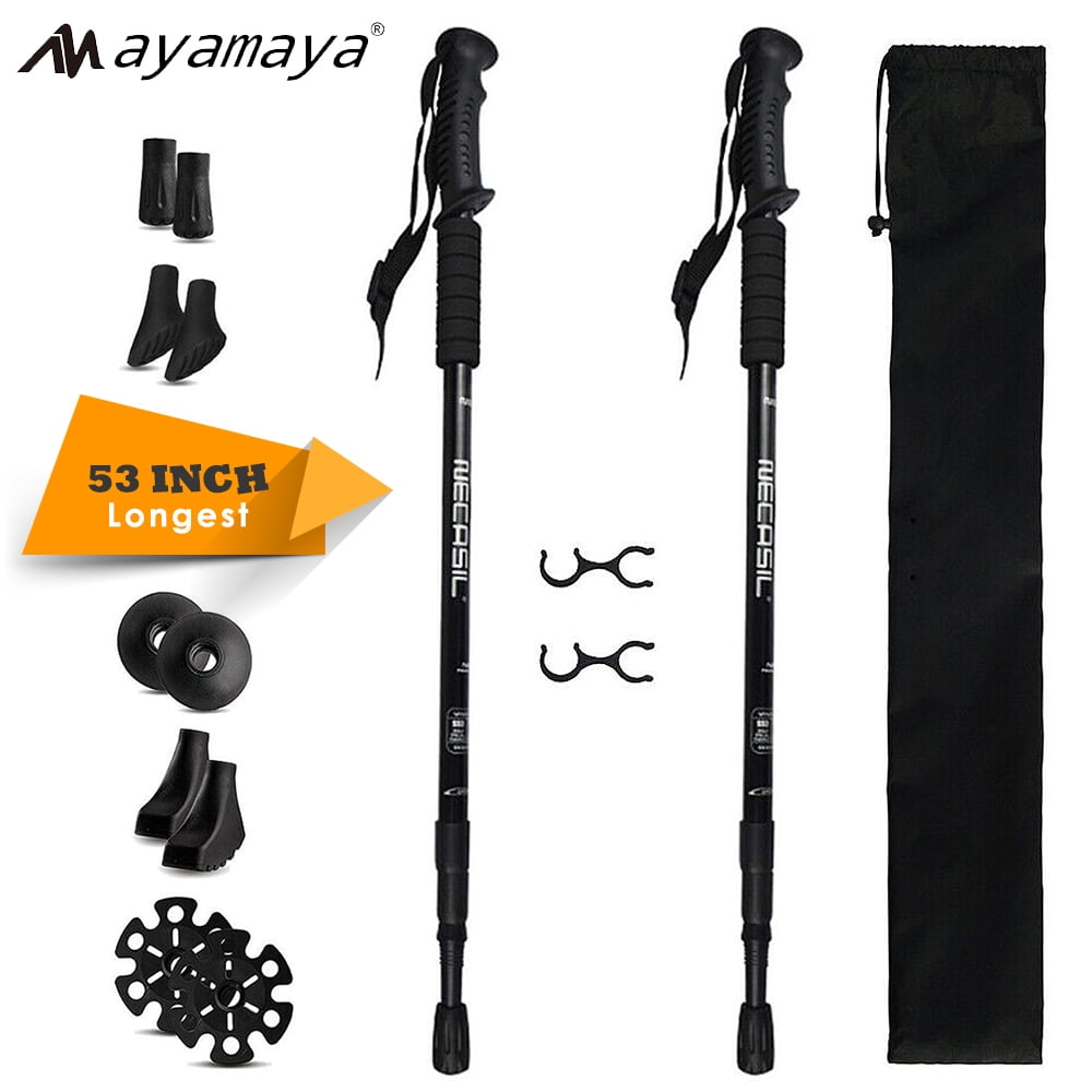 Hiking Stick Ayamaya Adjustable Walking Poles Lightweight Anti-shock Walking Sticks for Camping ...