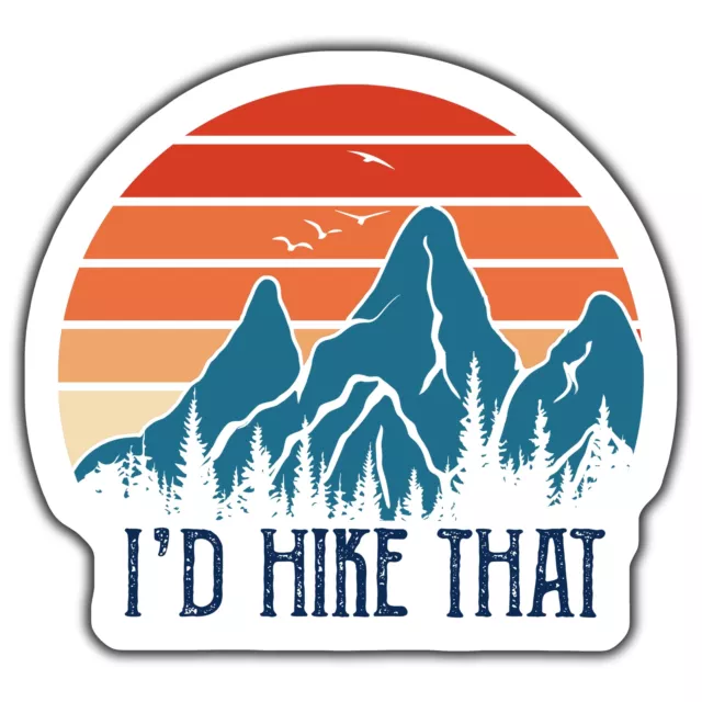 Hiking Sticker, Mountain Adventure Decal, Nature Enthusiast Stickers ...