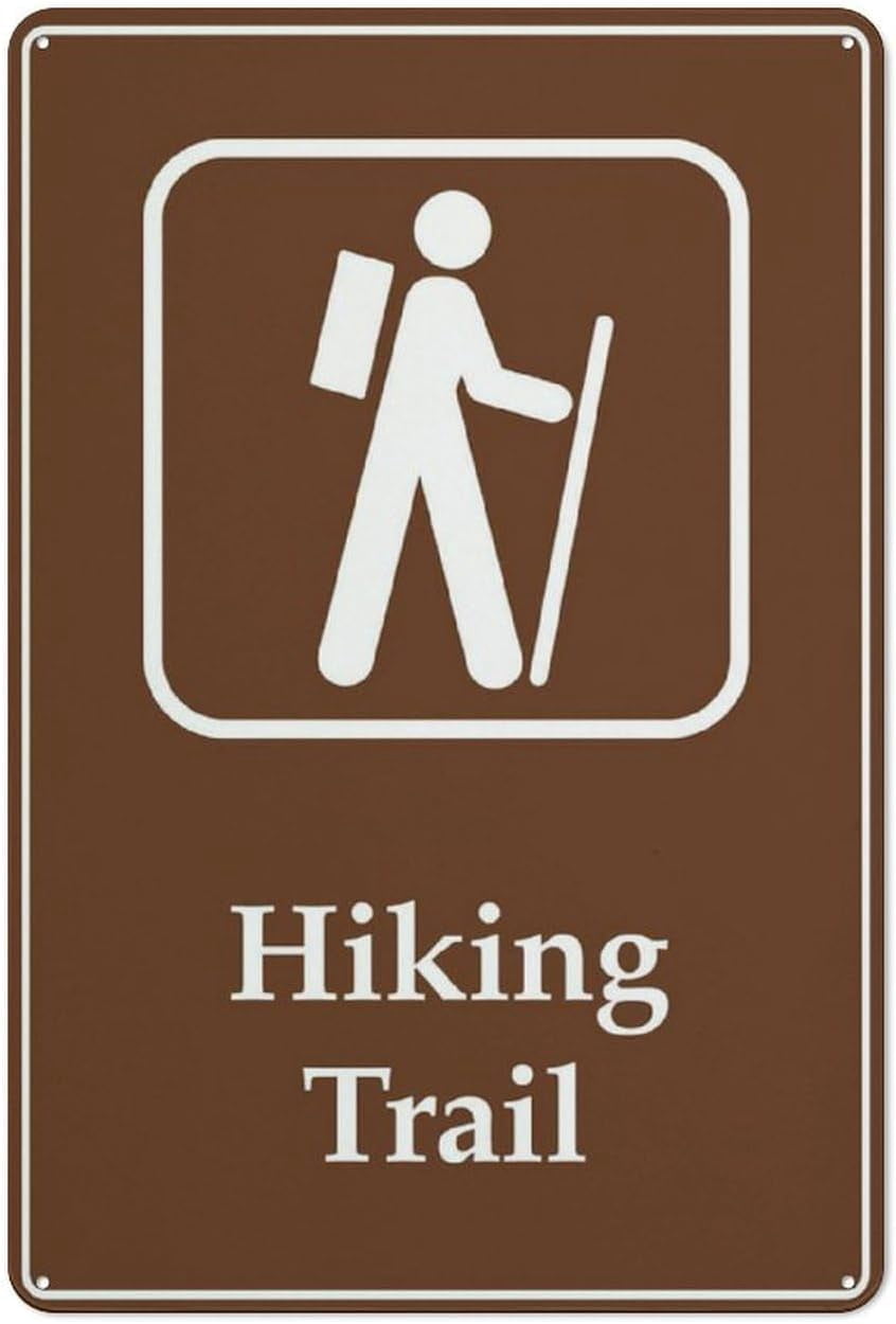 Hiking Trail Campground Sign 8X12 in Metal Signs Aluminum Sign Pre ...