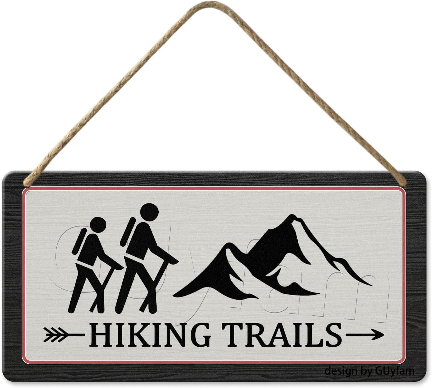 Hiking Trails Sign Funny Novelty Wooden Hanging Sign Street Sign ...