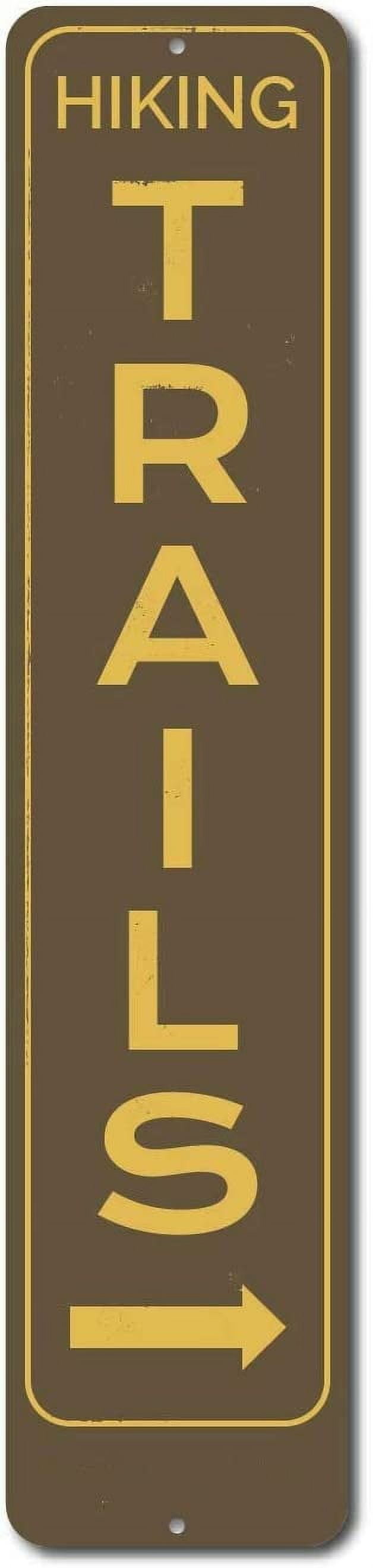 Hiking Trails Vertical Sign Metal Sign Wall Decor for Home, Bar, Diner ...