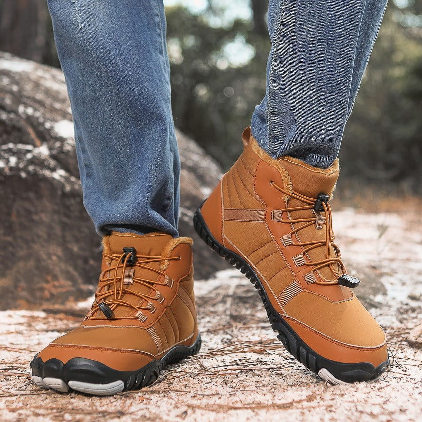 Hiking Waterproof Boots Winter Warm Lined Footwear Non-Slip Shoes ...