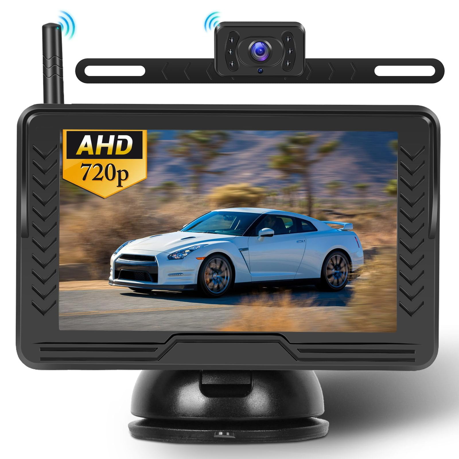 Hikity Wireless Backup Camera 5 Inch Rear View Camera Monitor Kit ...