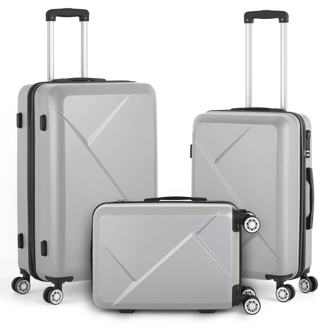 Hikolayae Slab Collection Hardside Spinner Luggage Sets in Snowy Gray ...