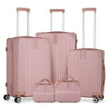 Hikolayae Sunshine Hardside Hardshell Spinner Luggage Set, 5 Piece ...