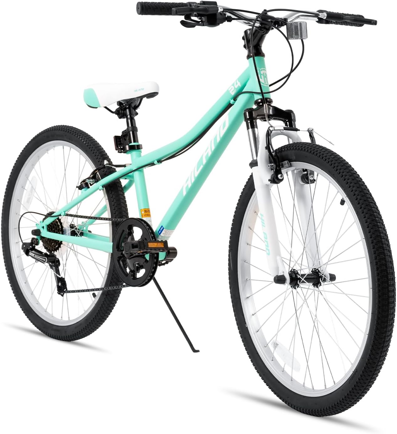 24 inch Mountain Bike for Teenagers Girls Women, Shimano 21 Speeds Gear MTB with Dual Disc ...