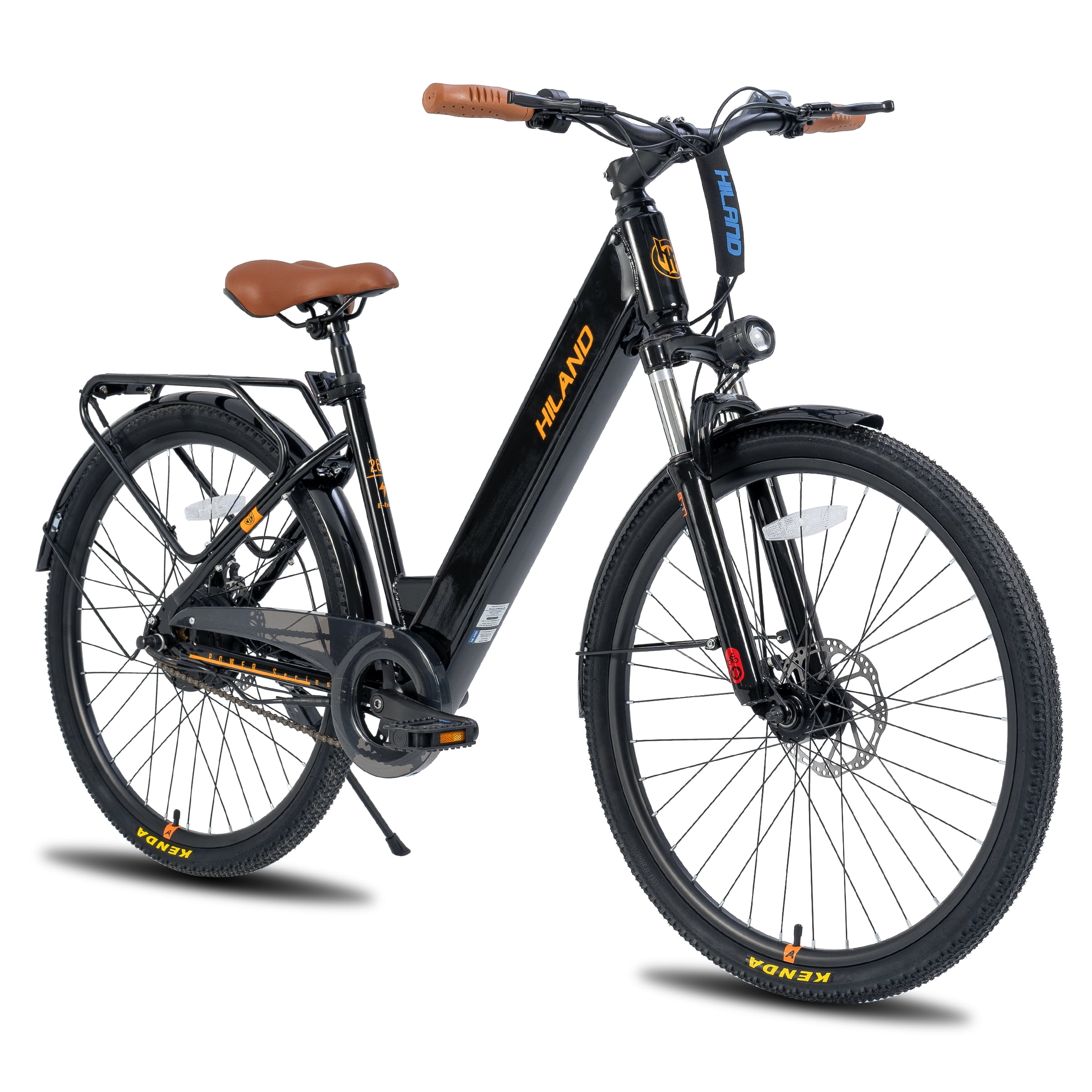 Hiland Lamassu Cruiser 750W Electric Bike, 20 inch Fat Tire, 7 Speed ...