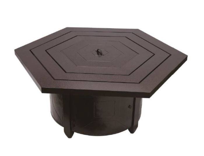 AZ Patio Heaters F-HEX-FPT Hammered Bronze Hexagon Fire Pit - Walmart.com