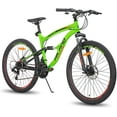 Hiland Full-Suspension Mountain Bike, Shimano 21 Speeds, 26 Inch Wheels, for Men Women MTB ...
