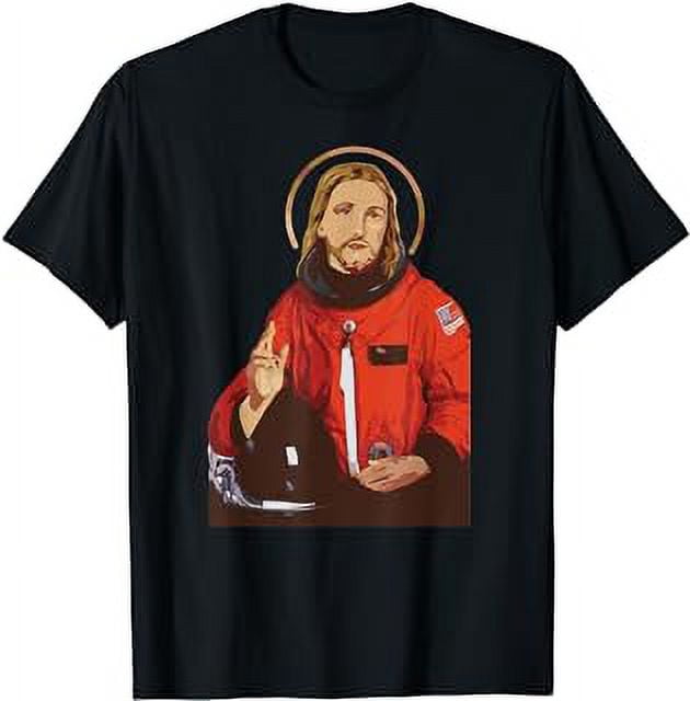 Hilarious Astronaut Jesus Christ in Space Suit Shirt - Walmart.com