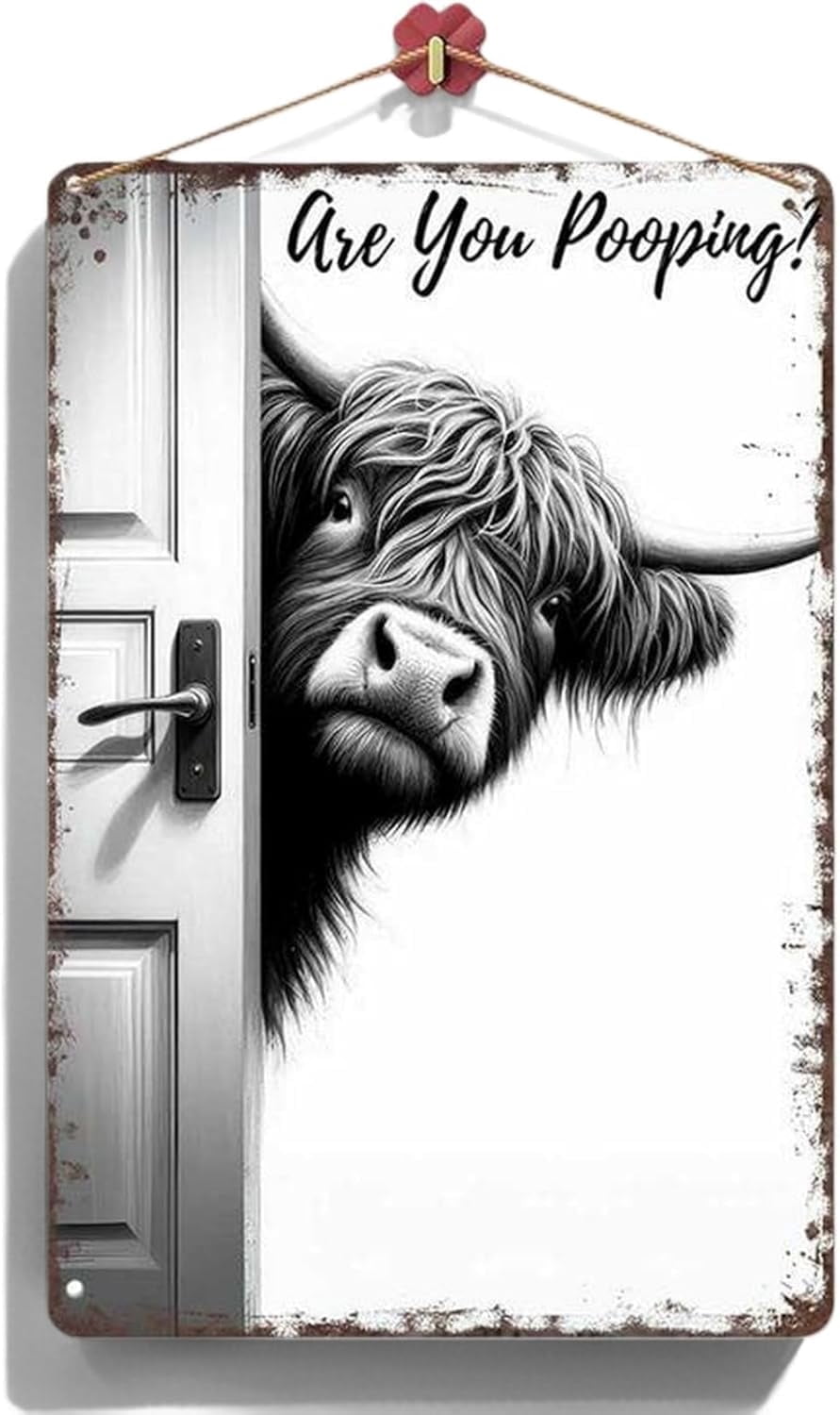 Hilarious Housewarming Gift, "Are You Pooping" Cow Sign, Unique Gag ...