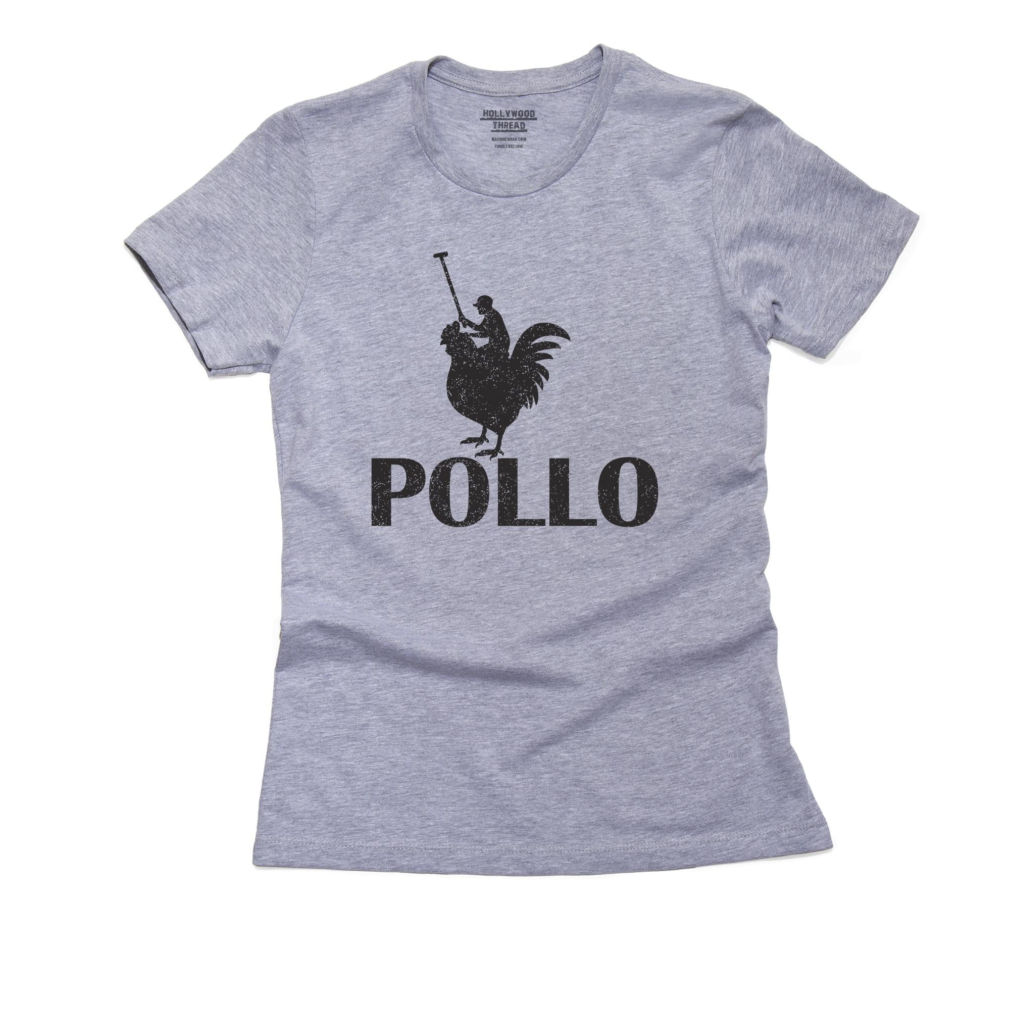 Hilarious Spanish Pollo Chicken Plays Polo - Weird Women's Cotton Grey ...