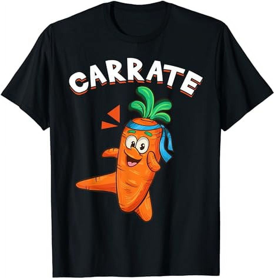 Hilarious Veggie Vegetable Pun Carrate Karate Carrot T-Shirt - Walmart.com