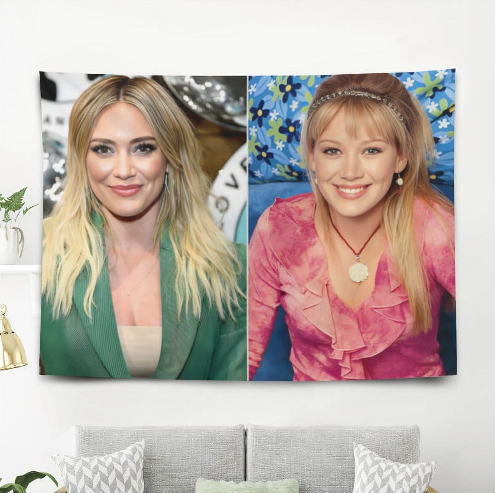 Hilary Duff Tapestry Gift Wall Hanging Backdrop for Room Bedroom Girls ...