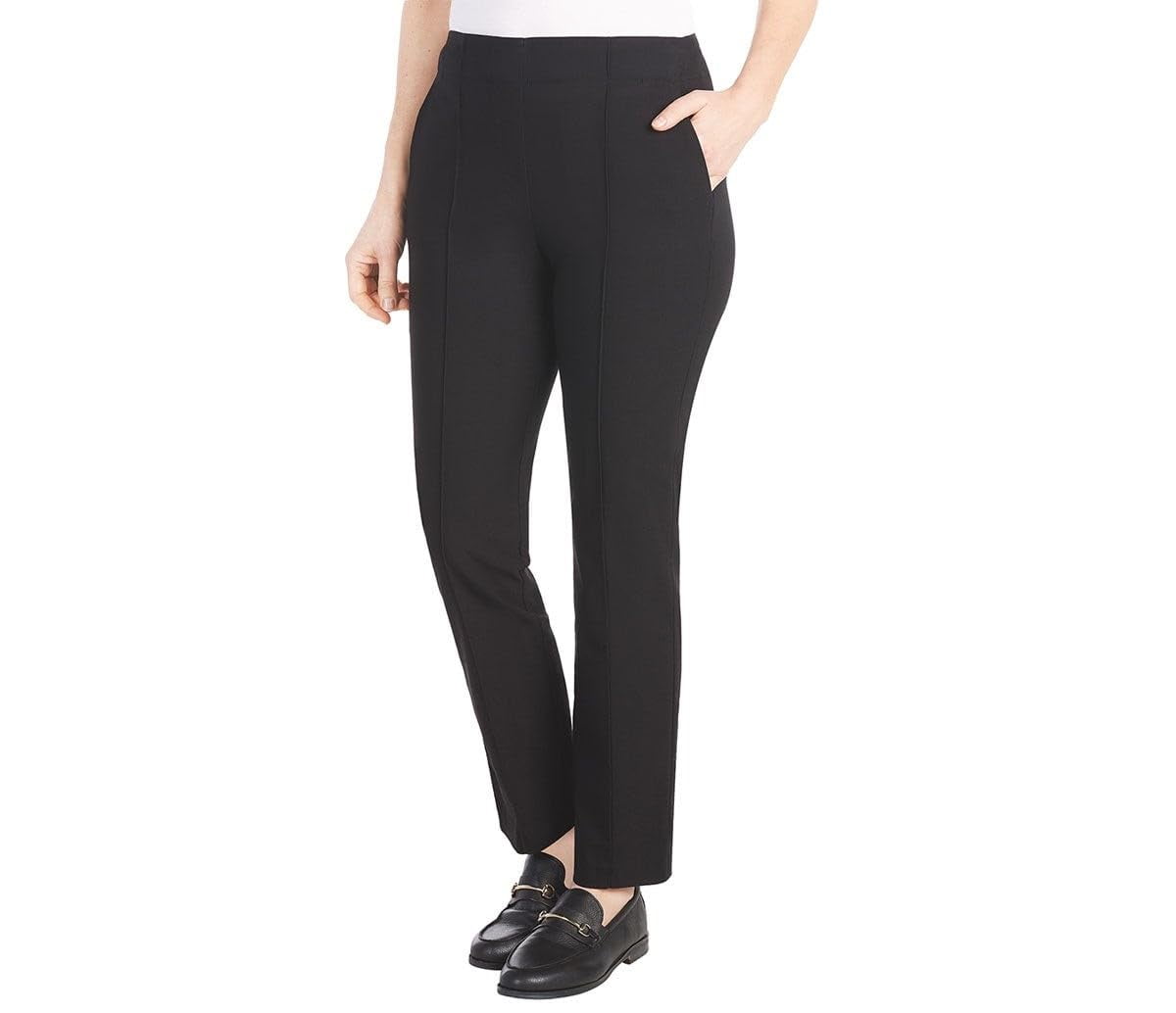 Hilary Radley Women's Ponte Pull-on Mid Rise Slim Leg Pants (1797446 ...