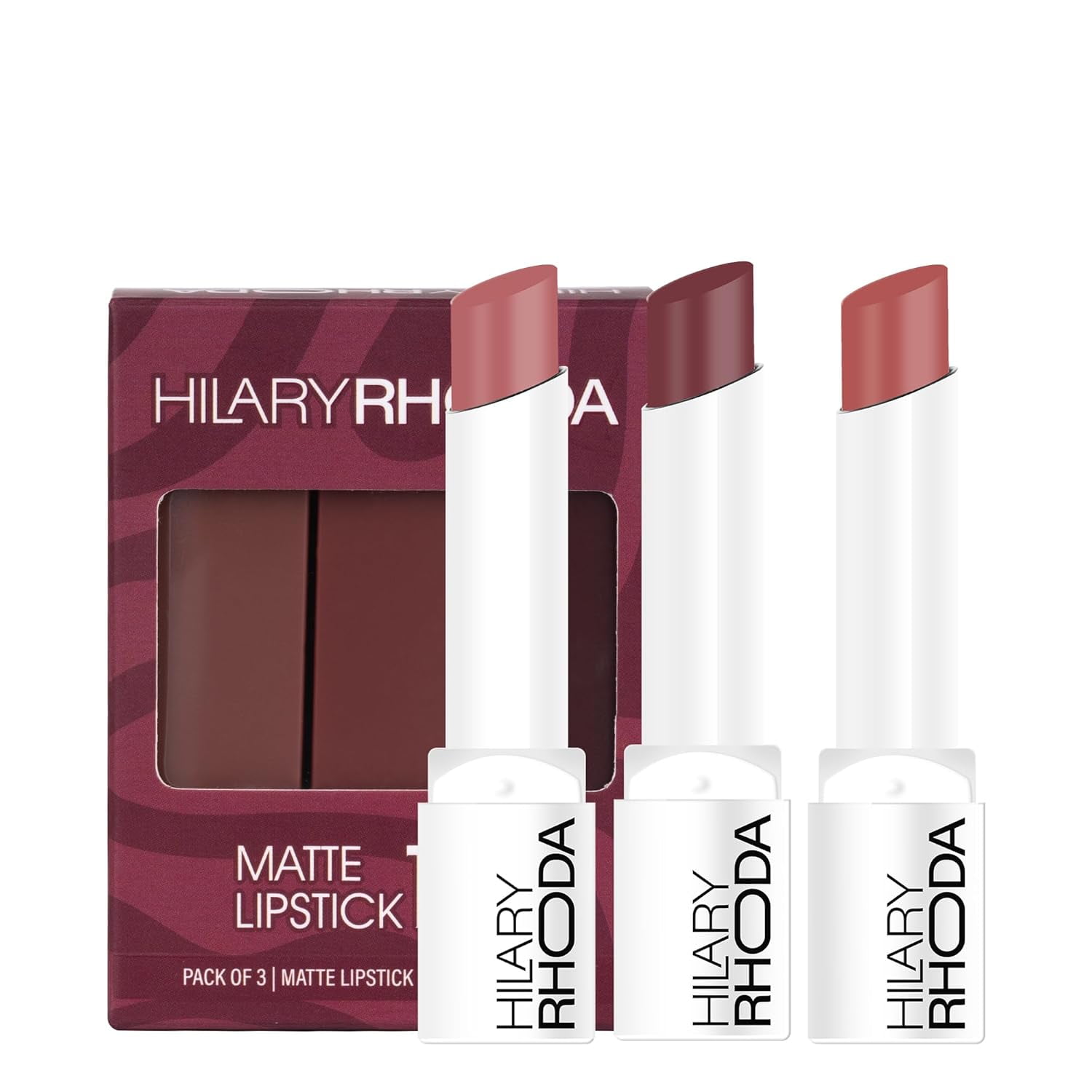 Hilary Rhoda Matte Trio Lipstick Matte Finish Long Lasting Lipstick ...