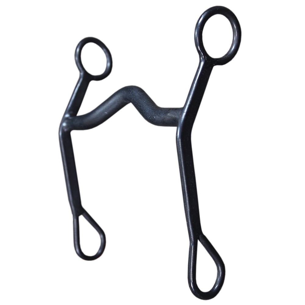 Hilason Black Steel Grazing Tack Horse Bit Medium Port Mouth - Walmart.com
