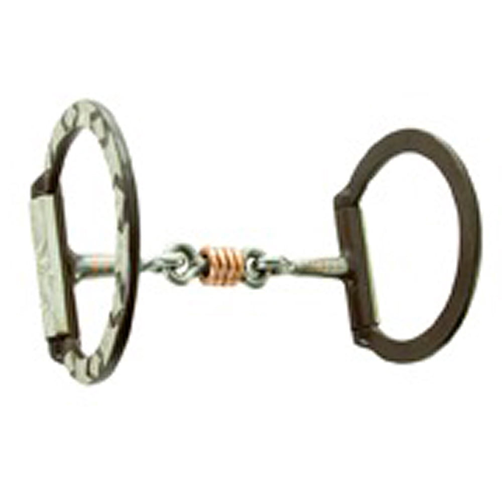 Hilason Brown Dee Horse Bit Dog Done Mouth W/ Copper Rings - Walmart.com