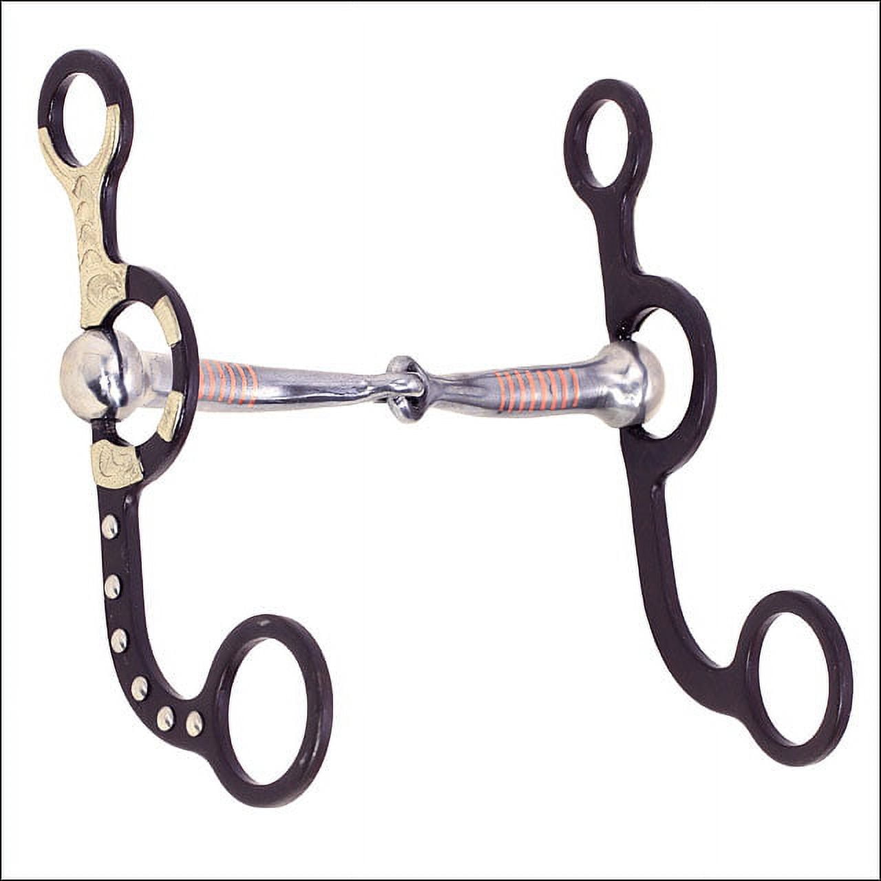 Hilason Brown Stainless Steel Snaffle Mouth W/ Copper Inlay Gs Trim ...