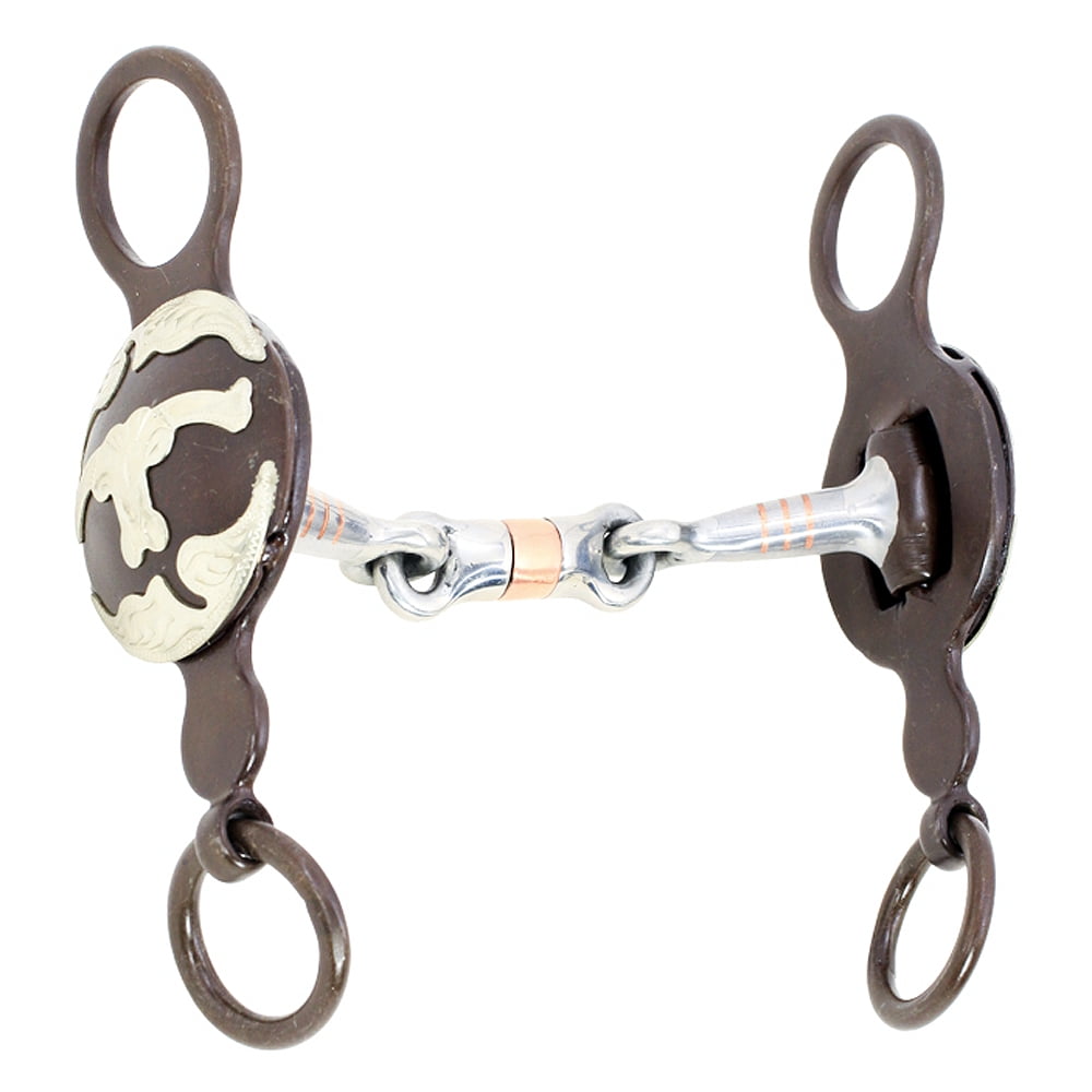 Hilason Brown Steer concho horse dog bone bit sweet iron - Walmart.com