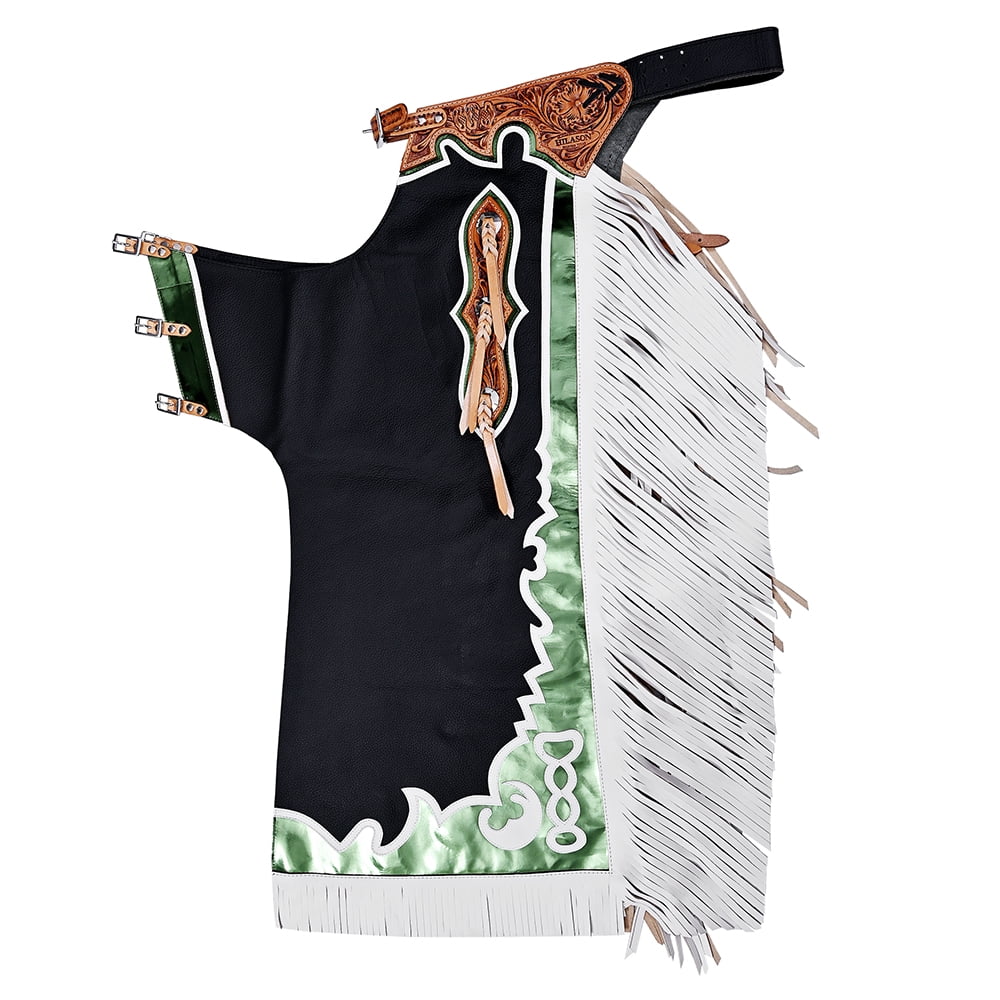 Hilason Handmade Genuine Leather Chaps Adult Handtooled Rodeo Bull ...