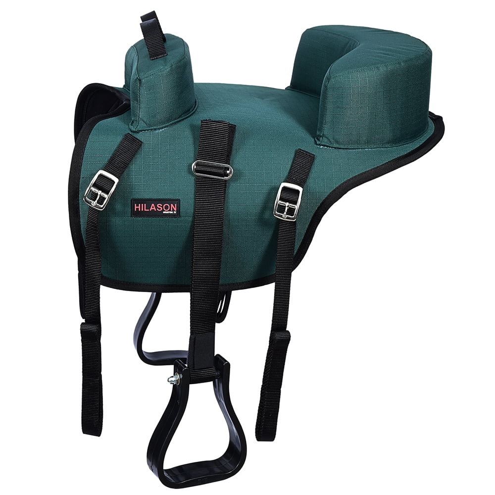 Hilason Horse Bareback Saddle Ride on Pad Anti Slip Base Hunter Green ...