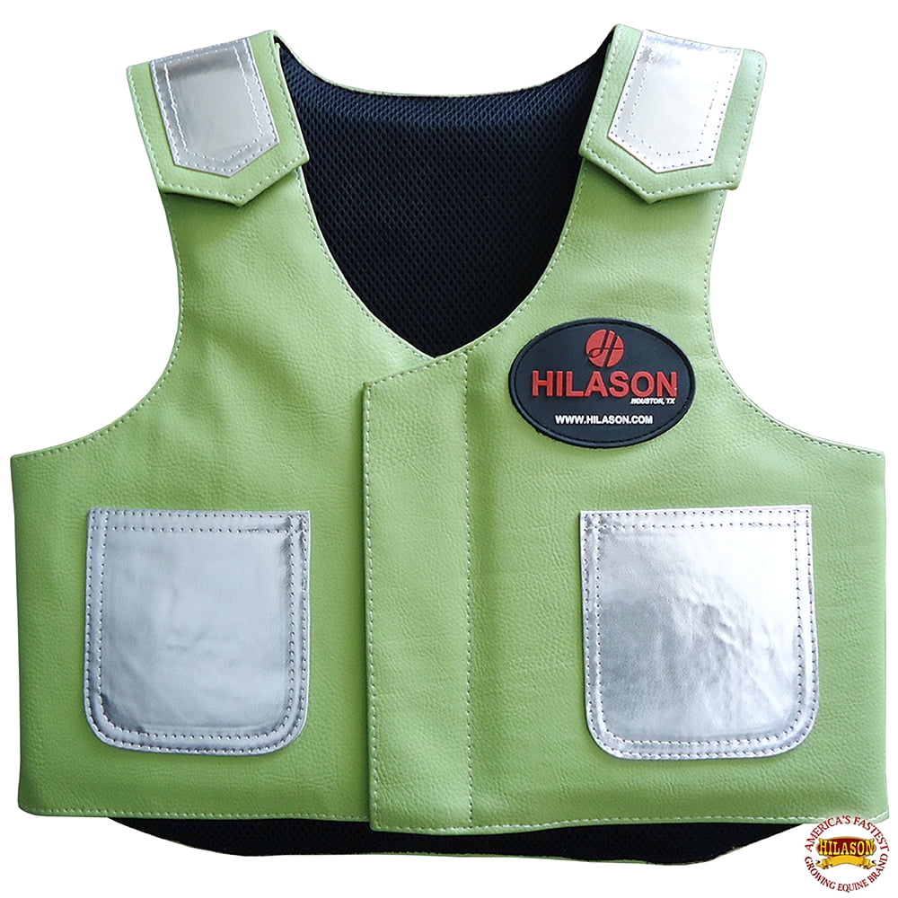 Hilason Kids Junior Youth Bull Riding Pro Rodeo Leather Protective Vest ...