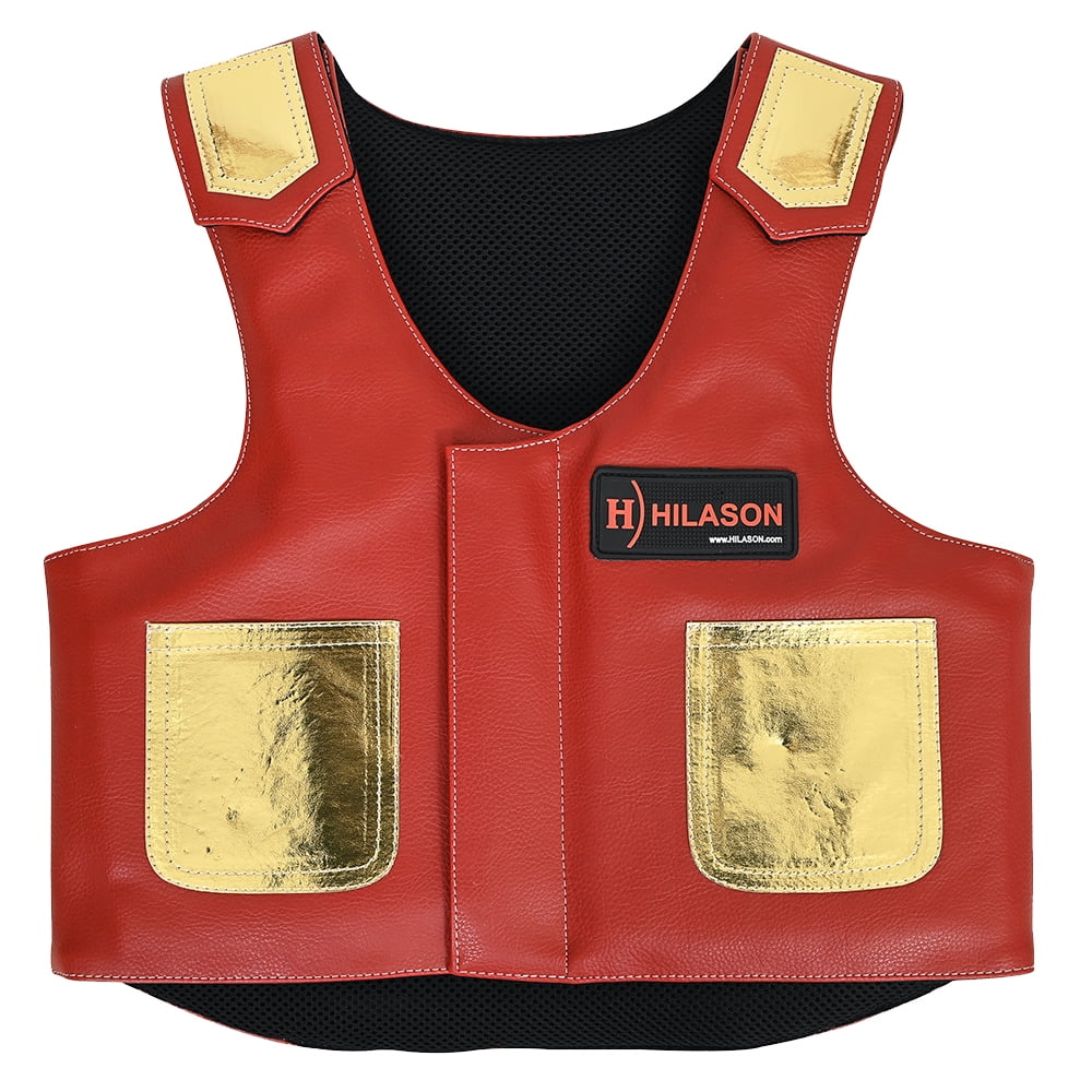 Hilason Kids Junior Youth Bull Riding Pro Rodeo Leather Protective Vest ...