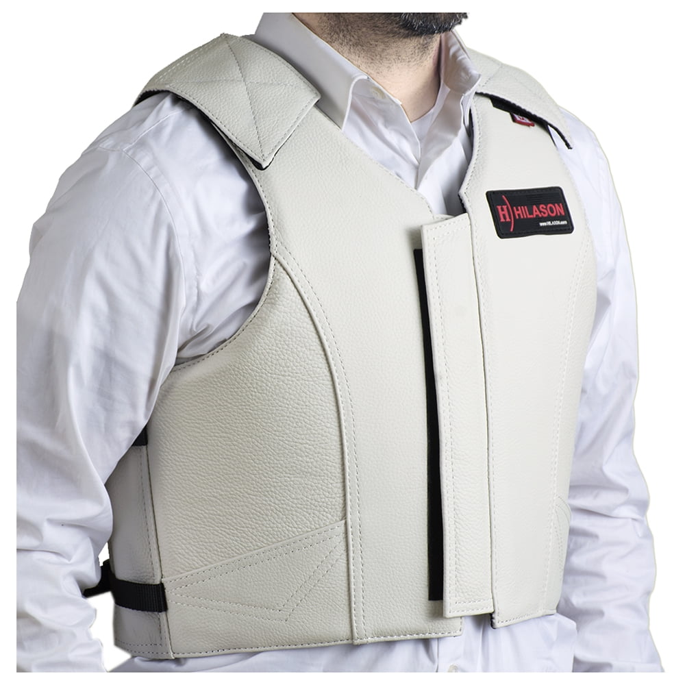Medium Bull Riding Vest Hilason Bull Rodeo Leather gear Equipment White ...