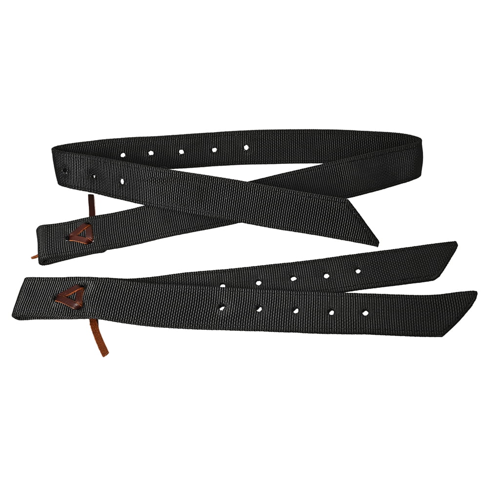 Hilason Premium Double Nylon Cinch Tie Strap And Off Billet Set - Black ...
