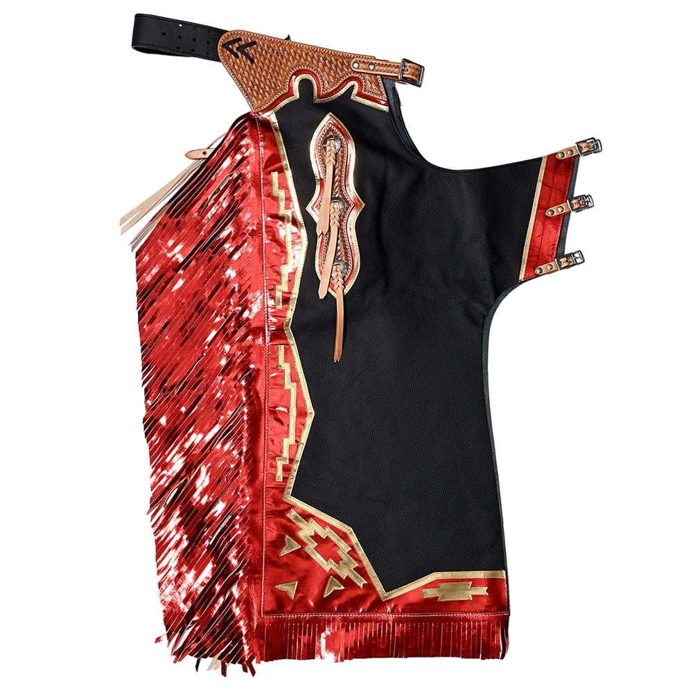 HILASON handmade genuine LEATHER CHAPS chinks adult handtooled rodeo ...