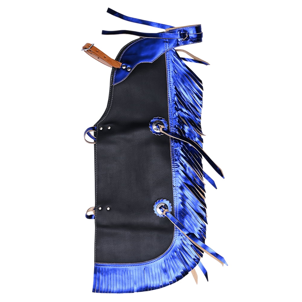 Hilason Pro Rodeo Bull Riding Chaps Western Leather Kids black ...