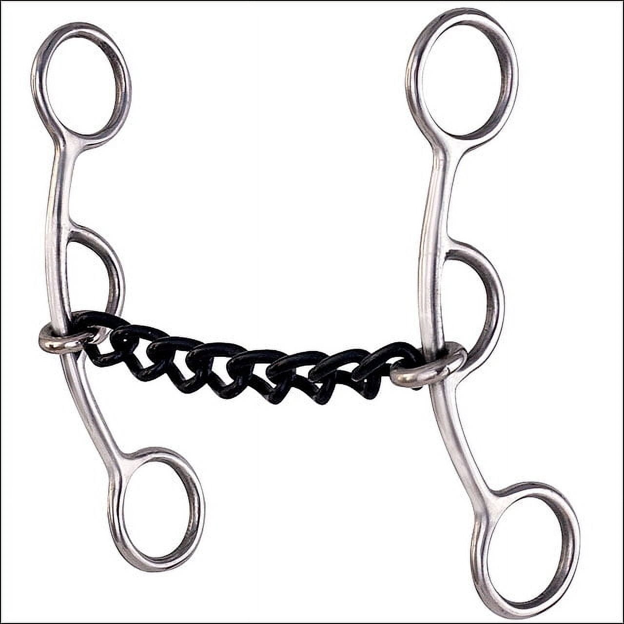 Hilason Stainless Steel Gag Twisted Chain Mouth Horse Bit - Walmart.com