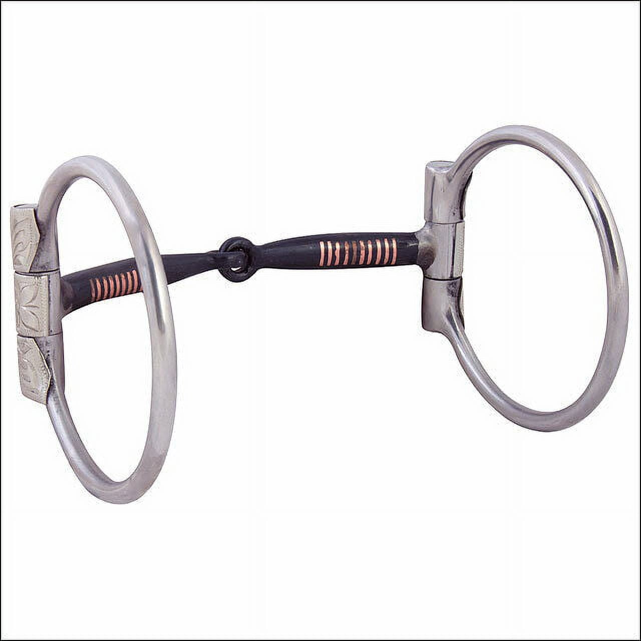 Hilason Stainless Steel Snaffle Horse Bit Ring With Copper Inlay Engraved - Walmart.com