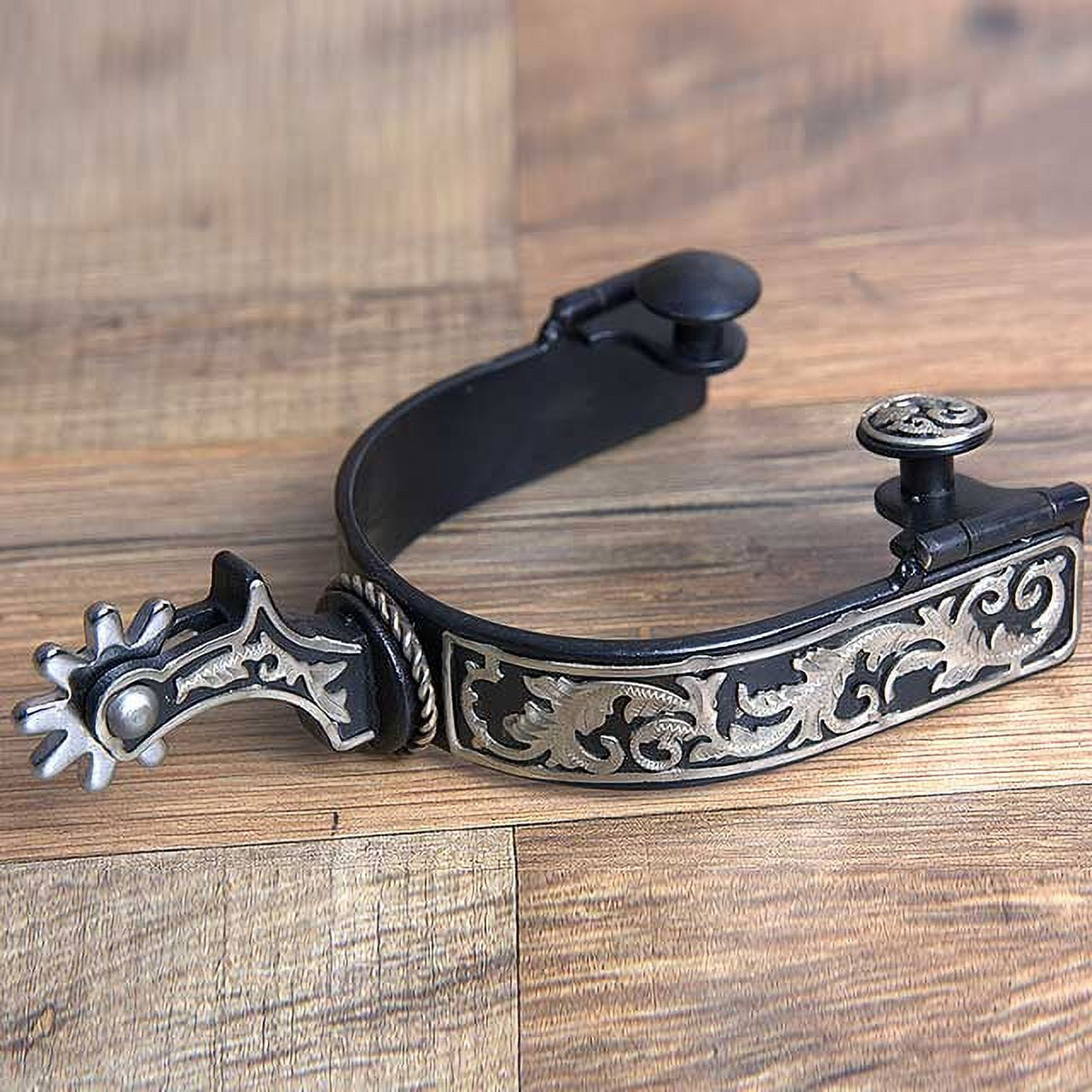 Hilason Western Black Steel Ladies Horse Riding Show Spurs Pair ...