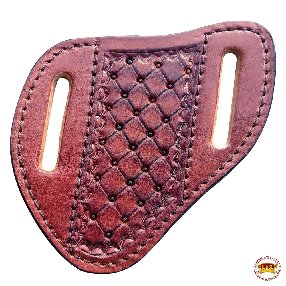 Hilason Western Hand Tooled Angled Knife Scabbard Sheath Cover Genuine ...