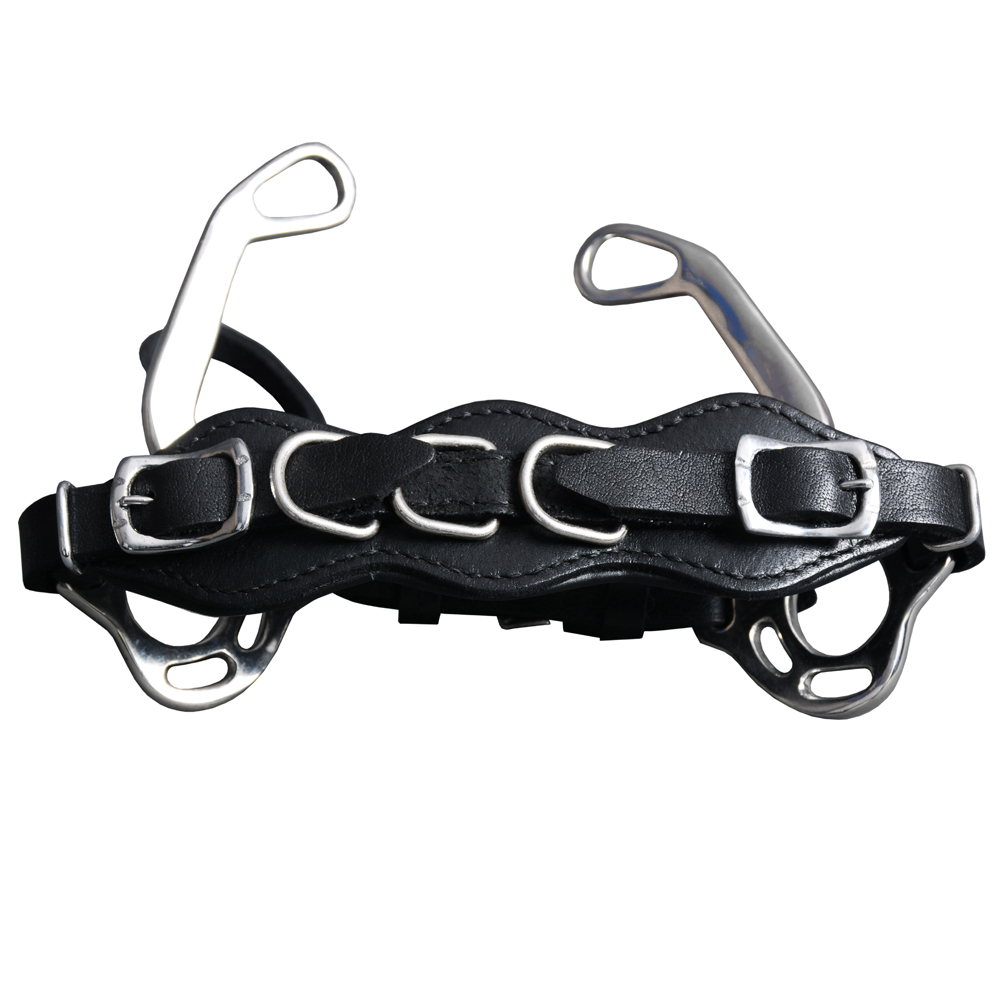 Hilason Western Horse Hackamore Bit In Stainless Steel With Leather ...