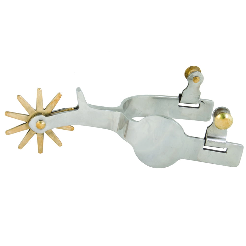 Hilason Western Horse Riding Sante Fe Stainless Steel Solid Brass Rowel ...