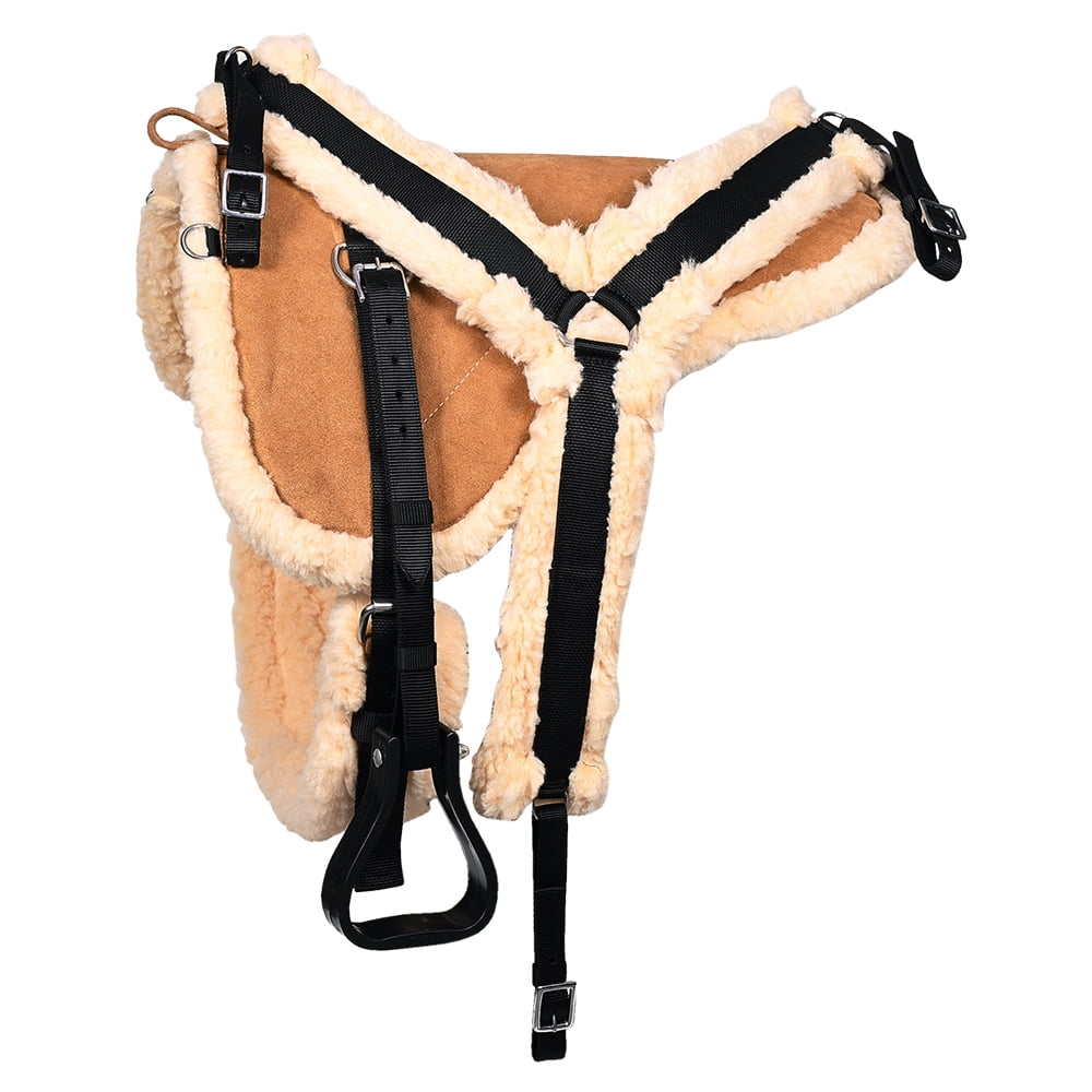 Hilason Western Horse Suede Leather Bareback Pad, Breast Collar & Girth ...