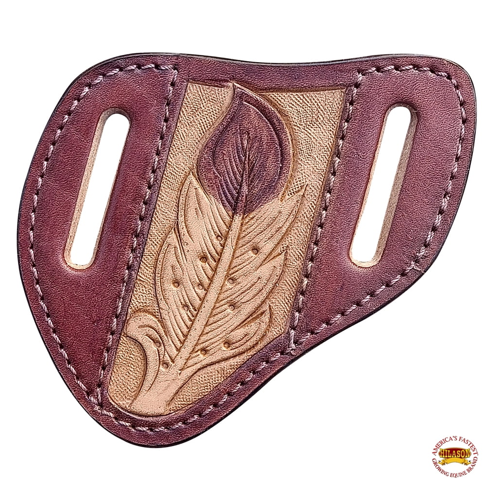 Hilason Western Leaf Tooled Angled Knife Scabbard Sheath Cover Genuine ...