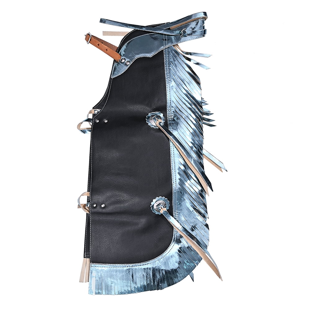 Hilason Western Leather Kids Junior Youth Pro Rodeo Bull Riding Chaps ...