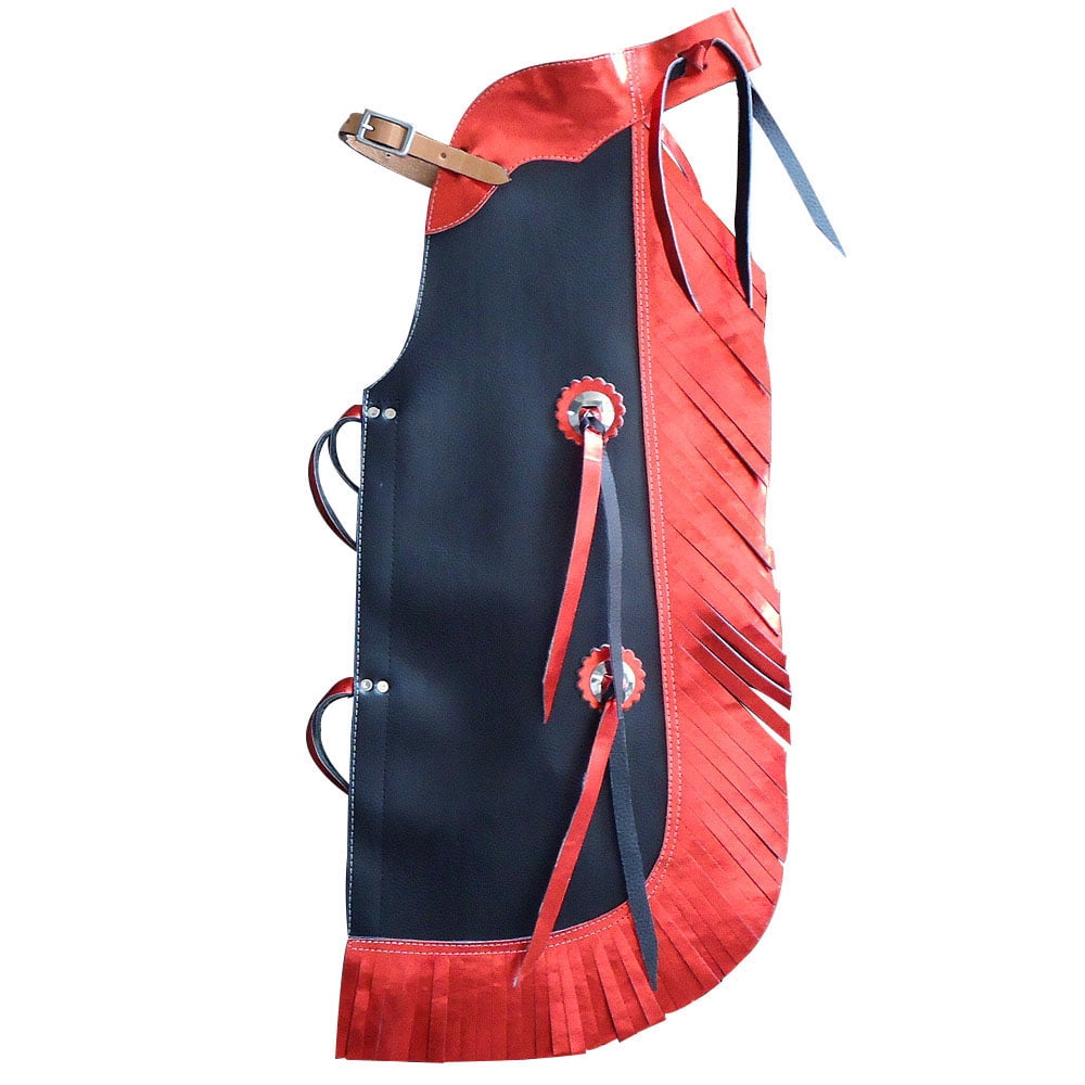 Hilason Western Leather Kids Junior Youth Pro Rodeo Bull Riding Chaps ...