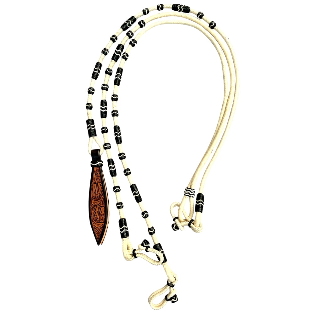 Hilason Western Rawhide Braided Leather Show Rommel Romel Romal Reins ...