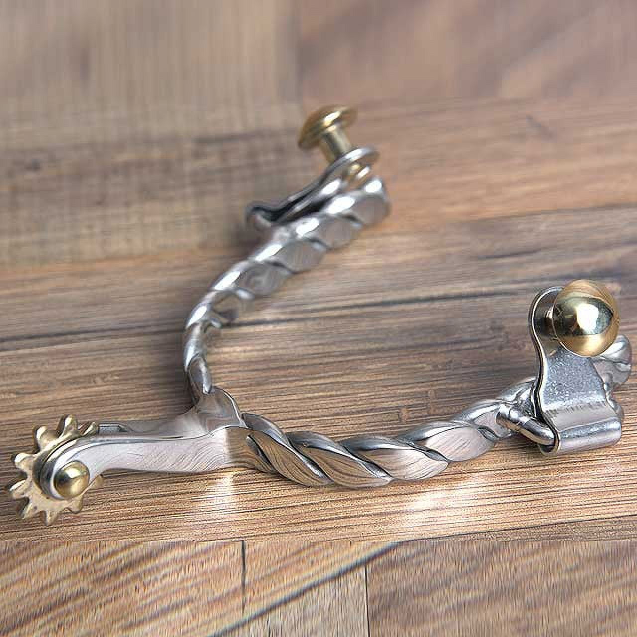 Hilason Western Twisted Wire Design Adult Horse Riding Spurs Pair ...