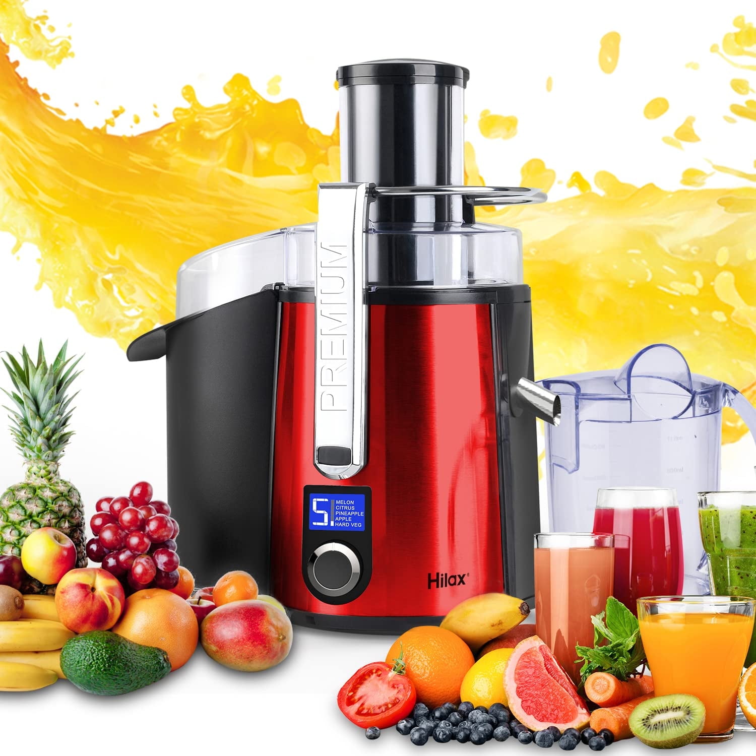 Free Shipping! Hilax Centrifugal Juicer Machine - LCD Monitor 1100W ...