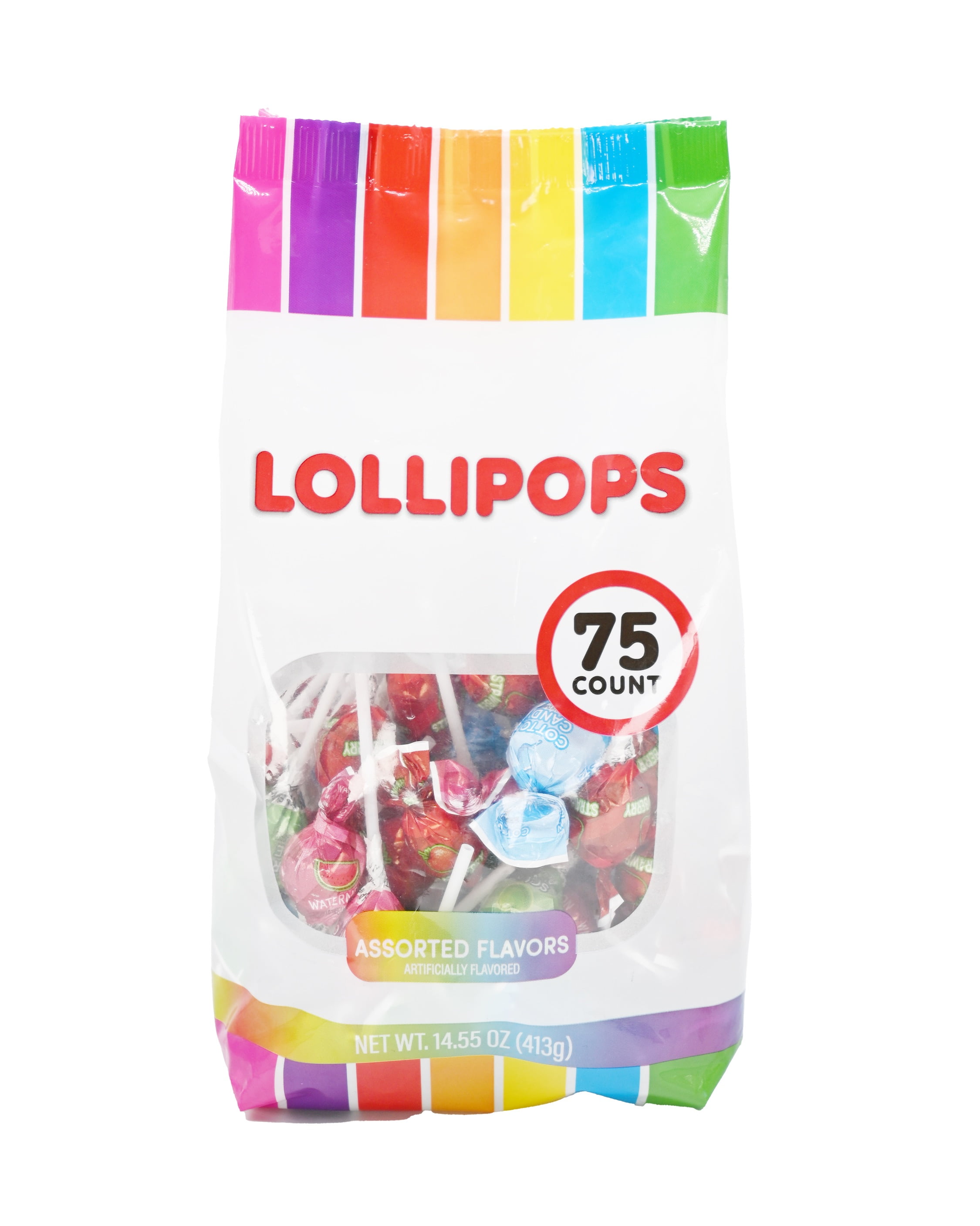 Hilco Assorted Flavor Lollipops, 75 Count 14.5 oz, Everyday Gusset Bag ...