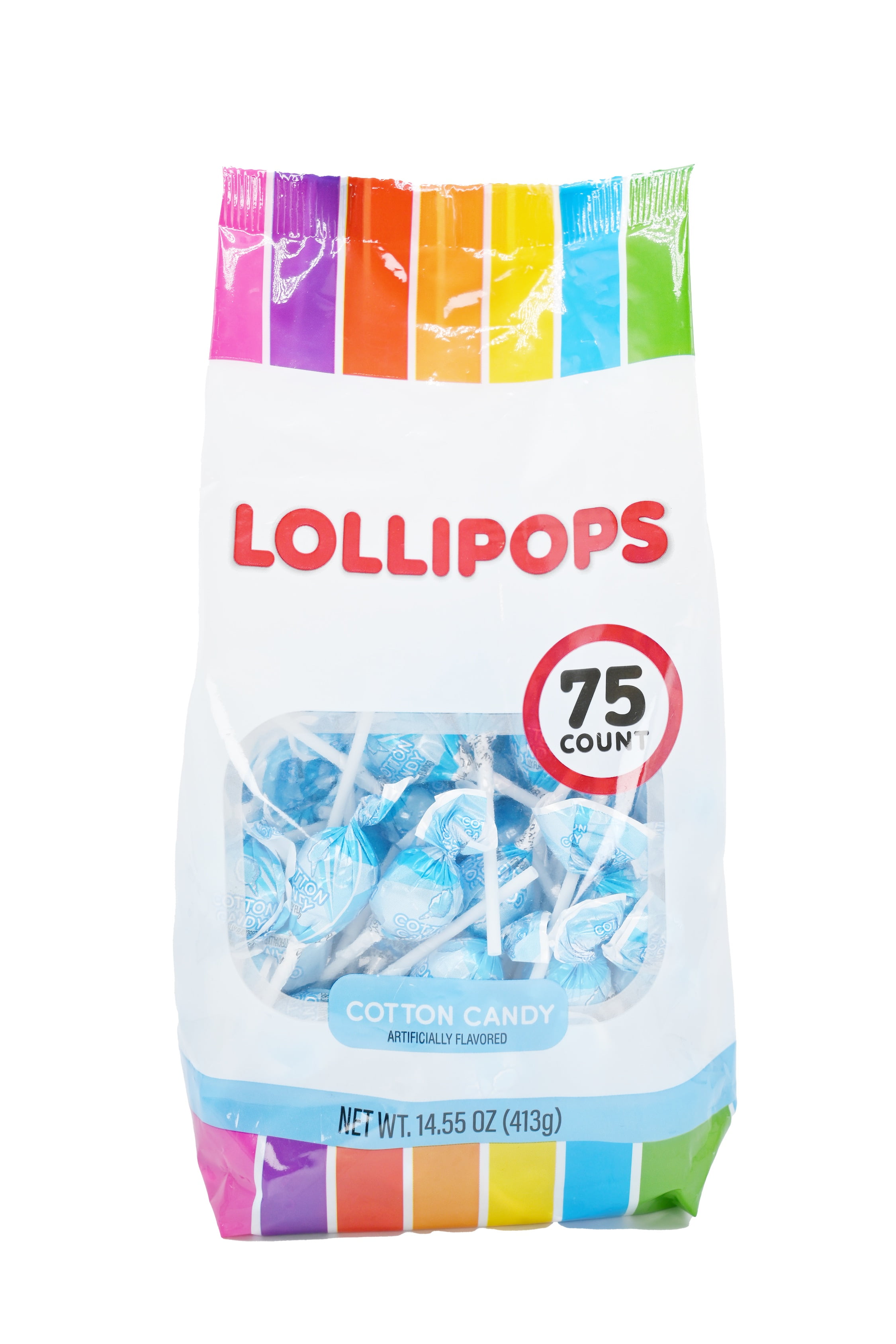 Hilco Light Blue Cotton Candy Flavor Lollipops, 75 Count 14.5 oz ...
