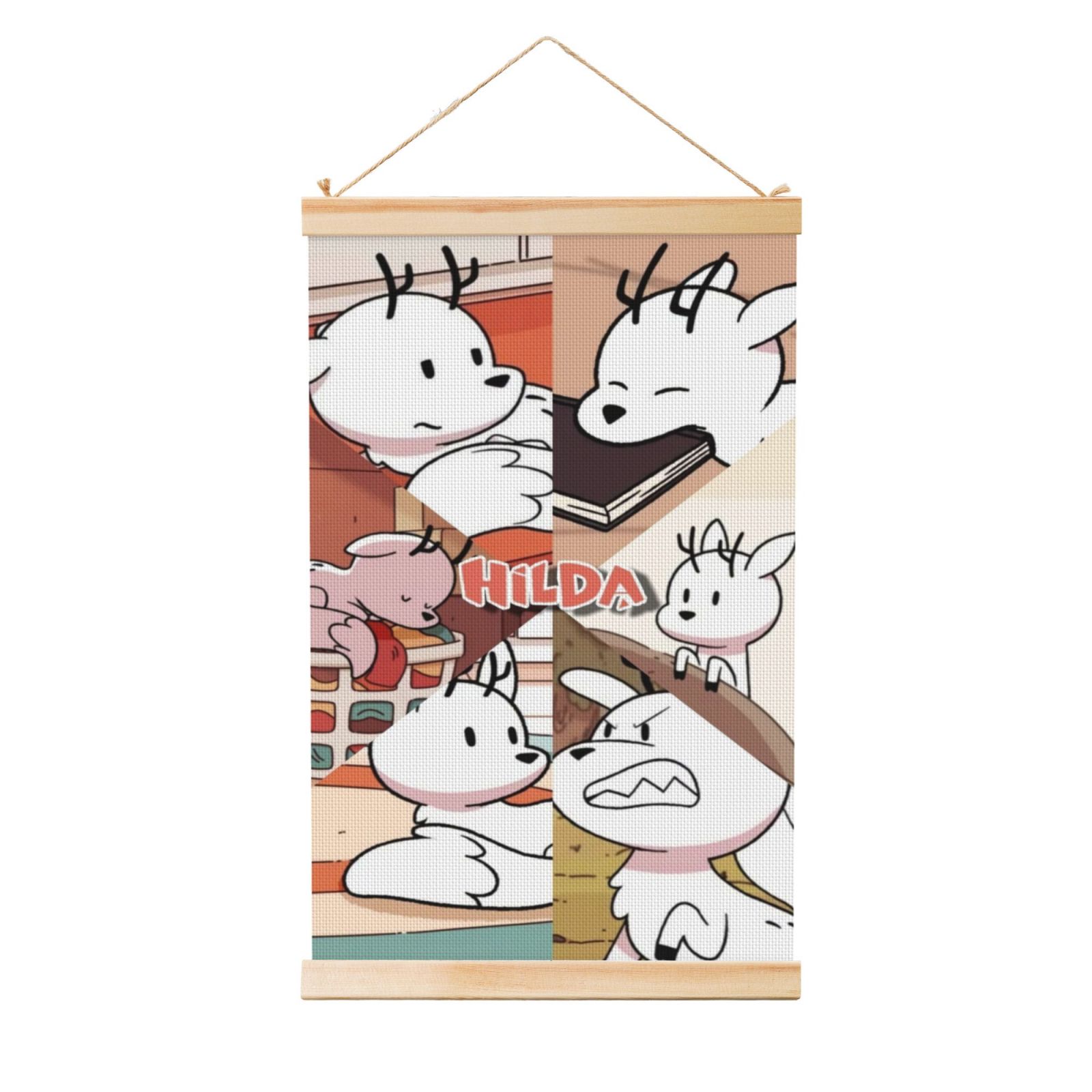Hilda Poster Aesthetic Canvas Wooden Shaft Wall Art Hanging Hanger ...