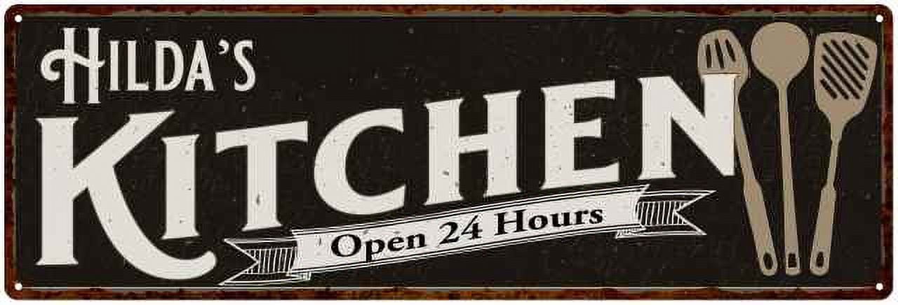 Hilda's Kitchen Sign Chic Wall Decor Gift Mom 6x18 206180014266 ...